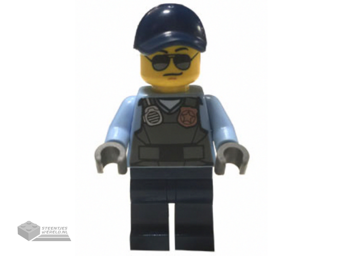 LEGO® cty0619 - Police - City Officer, Sunglasses, Gray Vest met Radio ...