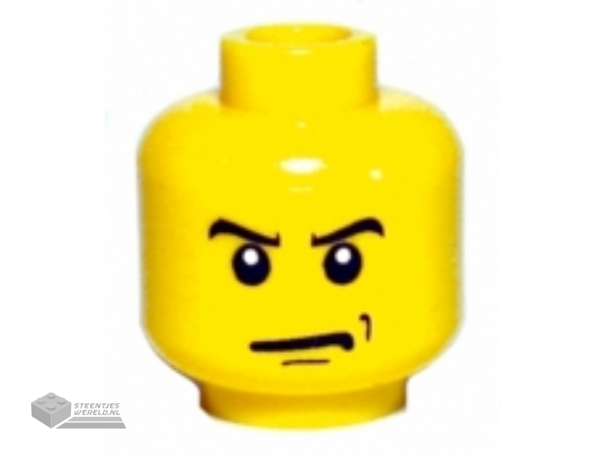 LEGO® 3626cpx302 - Minifigure, hoofd Male Angry wenkbrauwen en Scowl ...