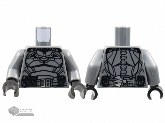 LEGO® 973pb4485c01 - Torso Armor, Black Bat met Silver Outline, Panel ...