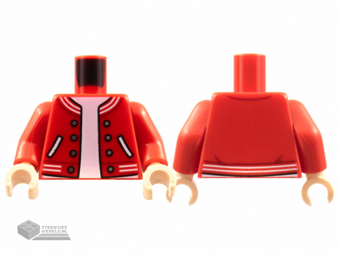 LEGO® 973pb3624c02 - Torso Jacket met Striped Trim, Silver Buttons ...