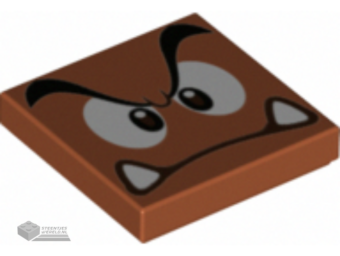 LEGO® 3068bpb1374 - Tile 2 x 2 with Groove with Goomba Face Angry ...