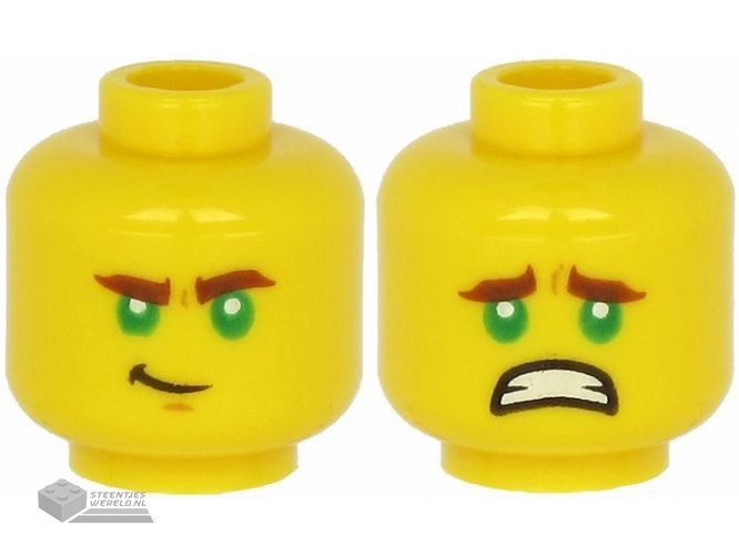 LEGO® 3626cpb2633 - Minifigure, Head Dual Sided Reddish Brown Thick ...