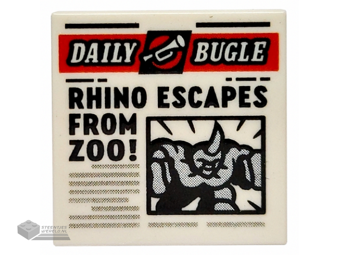 LEGO® 3068bpb1728 - Tile 2 x 2 with Groove with Newspaper 'DAILY BUGLE ...