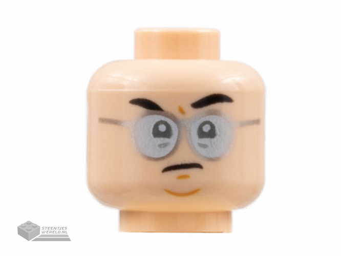 LEGO® 3626cpb2843 - Minifigure, Head Black Eyebrows Left Raised, Silver ...