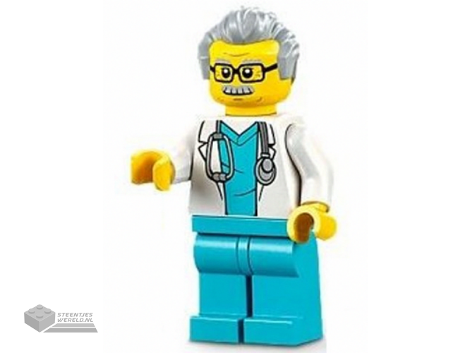 LEGO® cty1341 - Doctor - Male, White Lab Coat with Stethoscope, Medium ...