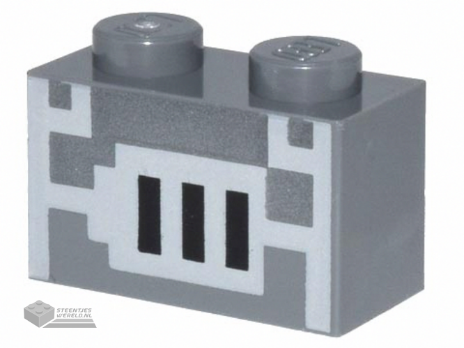 LEGO® 3004pb280 - Brick 1 x 2 with Minecraft Pixelated Blast Furnace ...