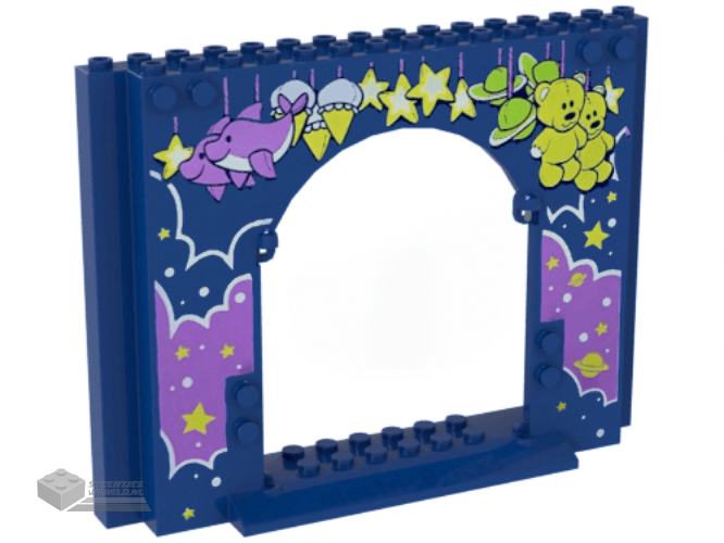 LEGO® 15626pb07 - Panel 4 x 16 x 10 with Medium Lavender Cloud with ...