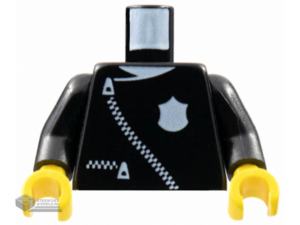 LEGO® 973pb0079c01 - Torso Police Leather Jacket with Thin White ...