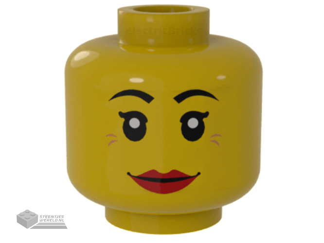 LEGO® 3626bpb0366 - Minifigure, Head Dual Sided Female Red Lips, Crow's ...