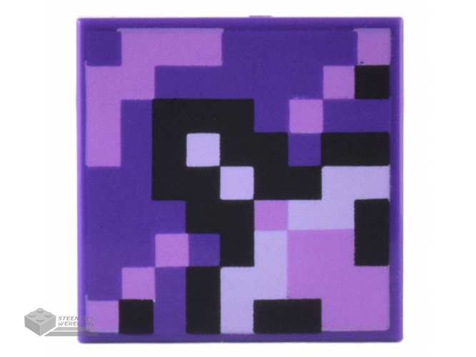 LEGO® 3068bpb2043 - Tile 2 x 2 with Groove with Minecraft Pixelated ...