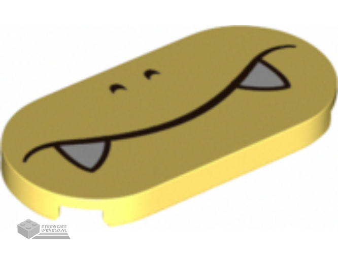 LEGO® 66857pb008 - Tile, Round 2 x 4 Oval with Black Nostrils and ...