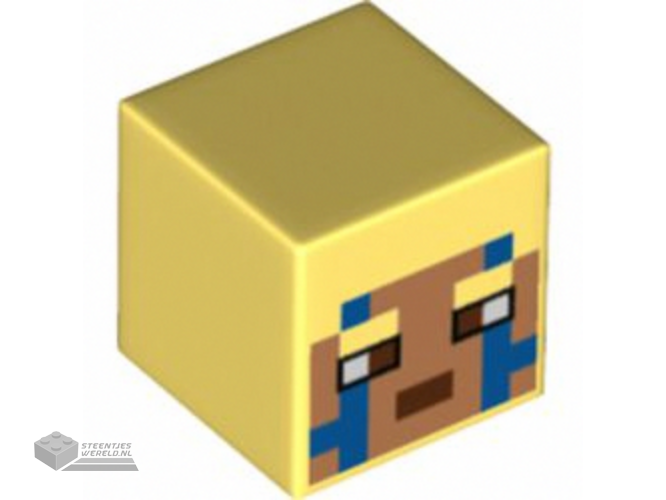 LEGO® 19729pb040 - Minifigure, Head, Modified Cube with Pixelated ...