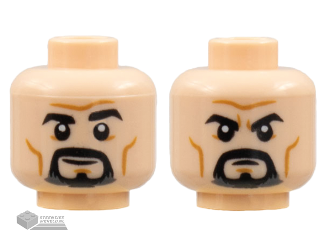 LEGO® 3626cpb2890 - Minifigure, Head Dual Sided, Black Eyebrows and ...