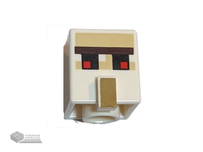 LEGO® 23766pb004 - Minifigure, Head, Modified Cube Tall with Raised ...