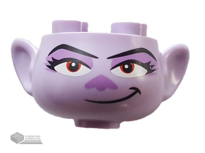 LEGO® 65461pb08 - Minifigure, Head, Modified Trolls Barb Pattern ...