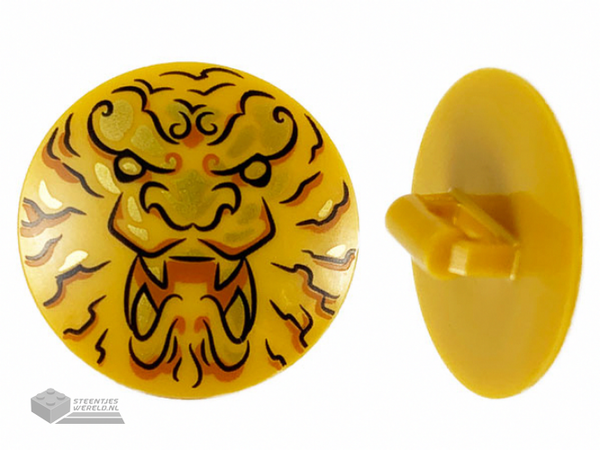 LEGO® 75902pb17 - Minifigure, Shield Circular Convex Face with Black ...