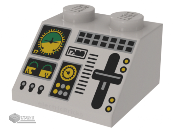 LEGO® 3039pb045 - Slope 45 2 x 2 with Aircraft Multiple Flight Controls ...