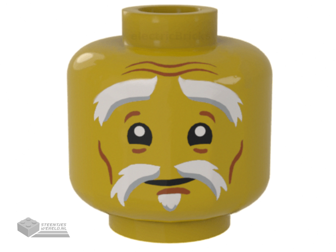 LEGO® 3626cpb1891 - Minifigure, Head White and Gray Eyebrows and Goatee ...