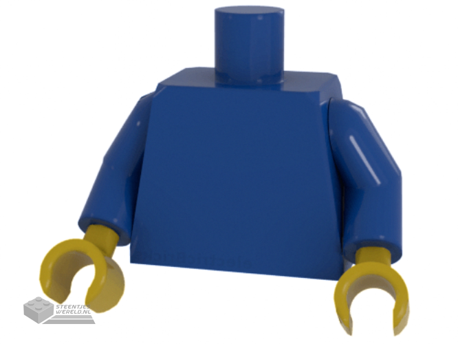 LEGO® 973c07 - Torso Plain / Blue Arms / Yellow Hands - Steentjeswereld