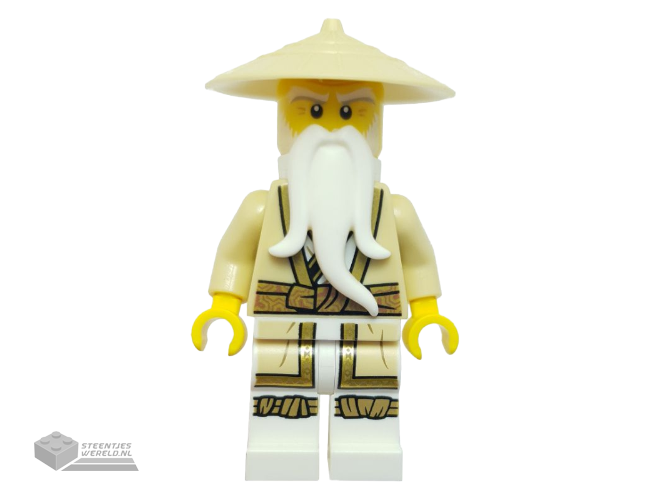 LEGO® njo805 - Wu Sensei - Legacy, Tan Robe, Braided Ponytail ...