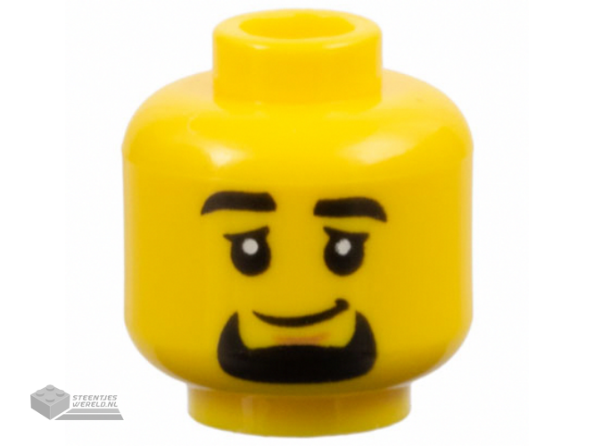 LEGO® 3626cpb3205 - Minifigure, Head Black Eyebrows and Goatee, Chin ...