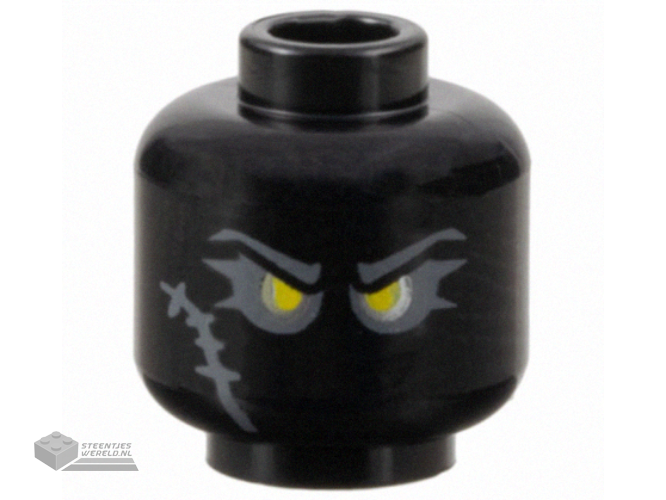 LEGO® 28621pb0110 - Minifigure, Head Dark Bluish Gray Eyebrows, Eye ...