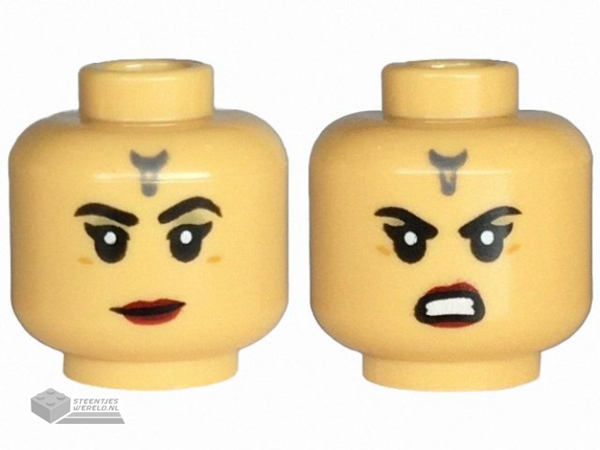 LEGO® 28621pb0154 - Minifigure, Head Dual Sided Female Black Eyebrows ...